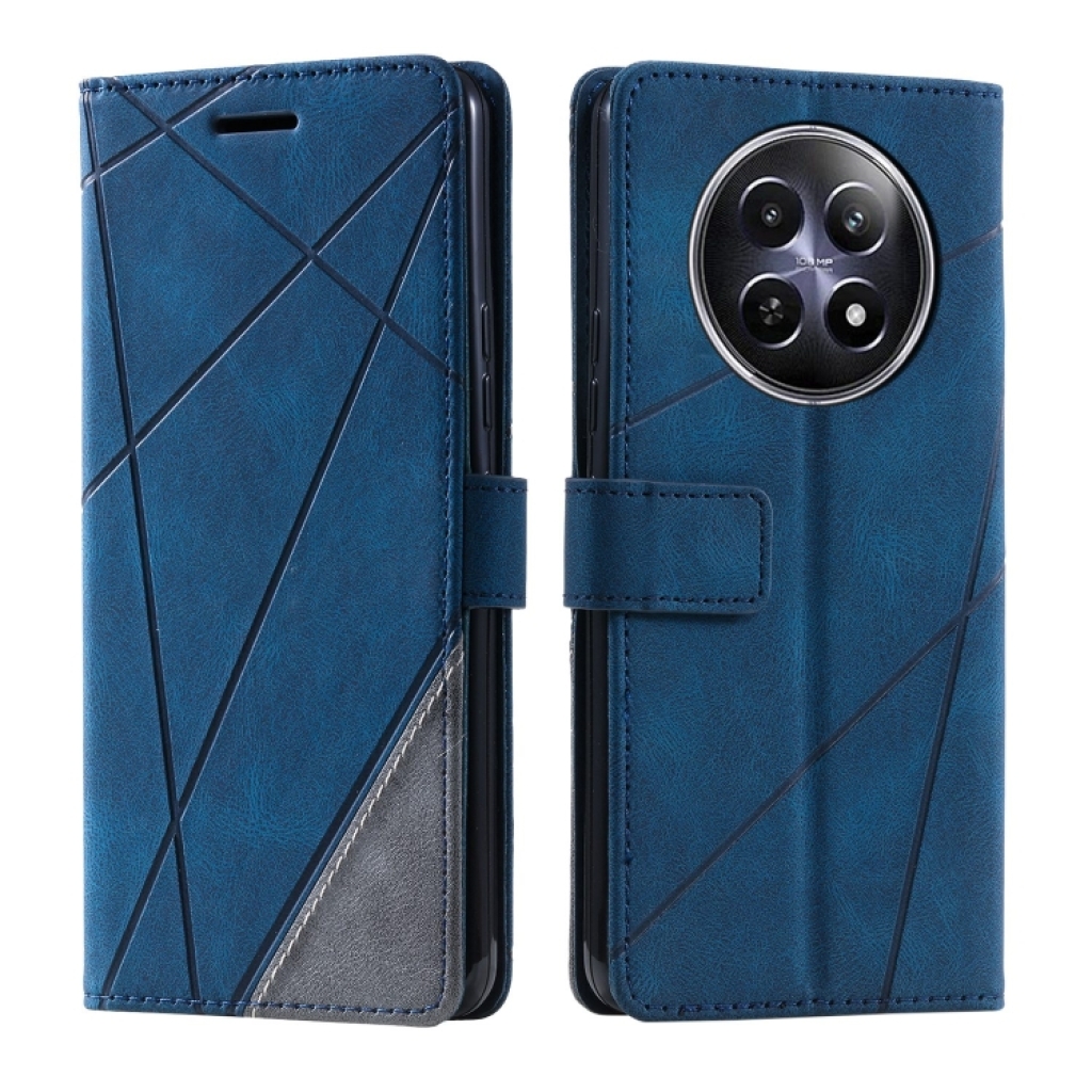 Capa Realme 12 5G - Flip Skin Feel Carteira Azul